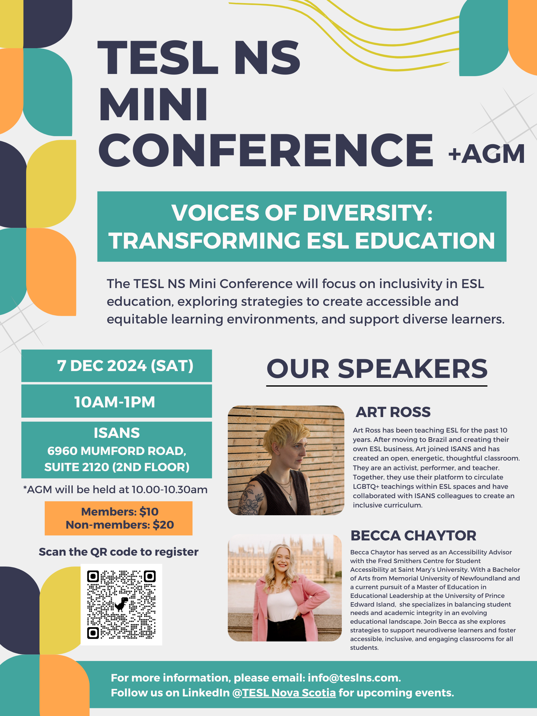 TESL NS Fall Mini-Conference and AGM 2024 | TESL NS